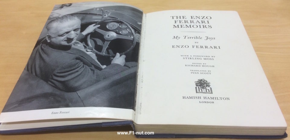 Rare Book Review: The Enzo Ferrari Memoirs: My Terrible Joys by Enzo ...